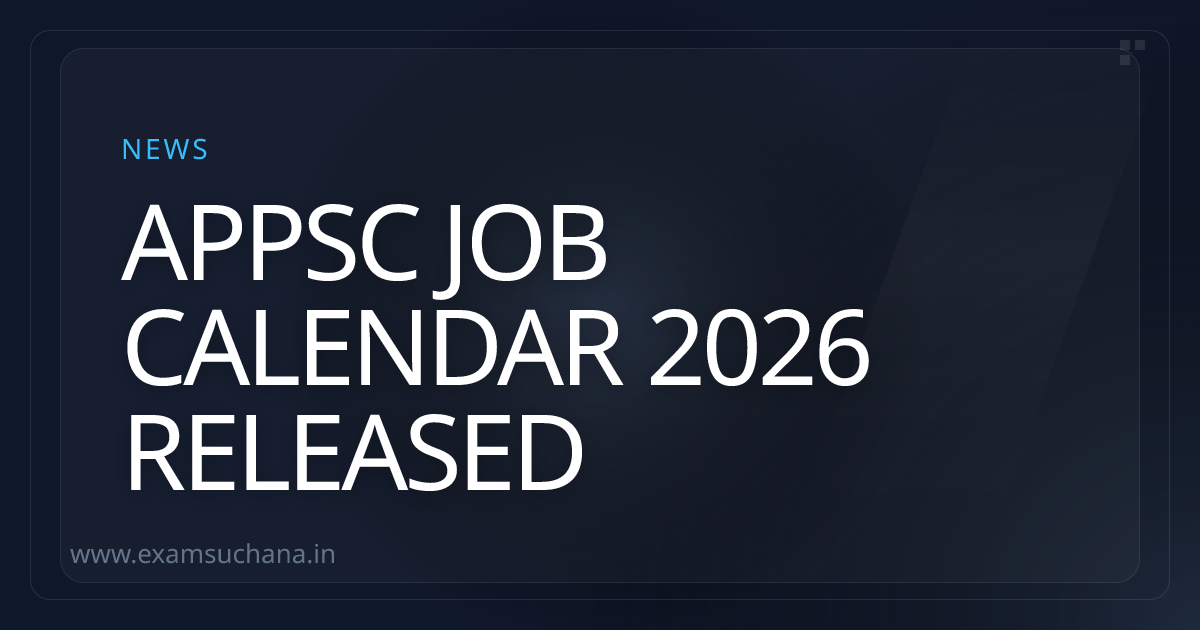 APPSC Job Calendar 2026 Released: 10,060 Vacancies, Exam Schedule ...